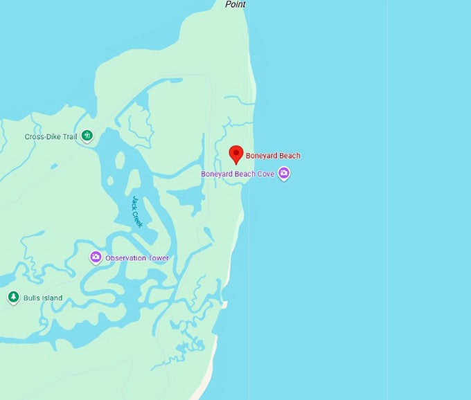 16. boneyard beach map