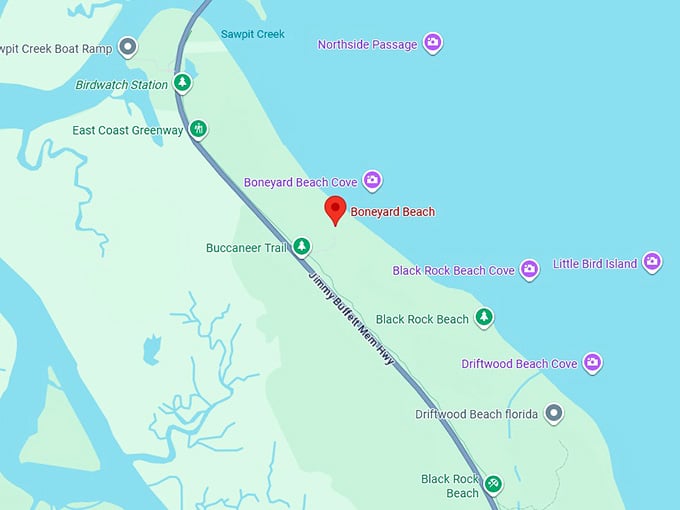 16. boneyard beach map