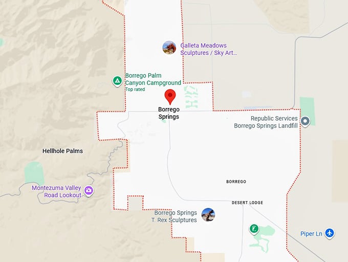 16. borrego springs, ca map