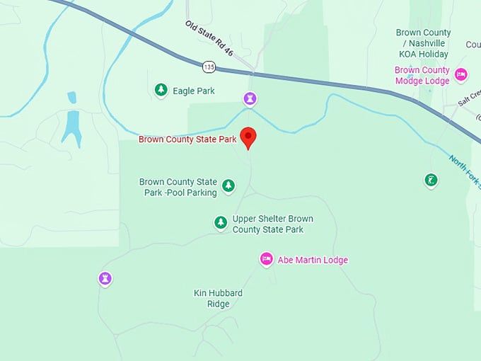 16. brown county state park map