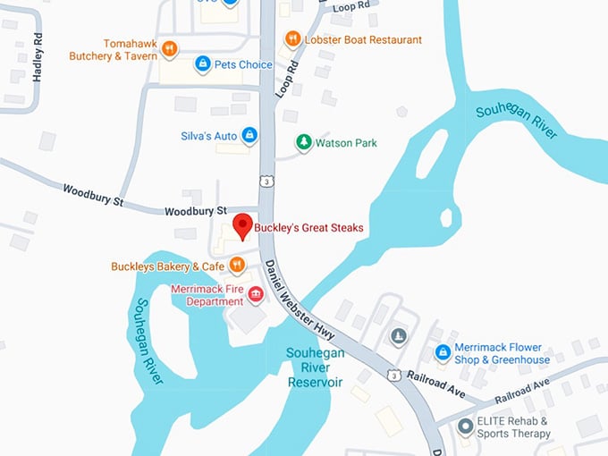 buckley's great steaks map