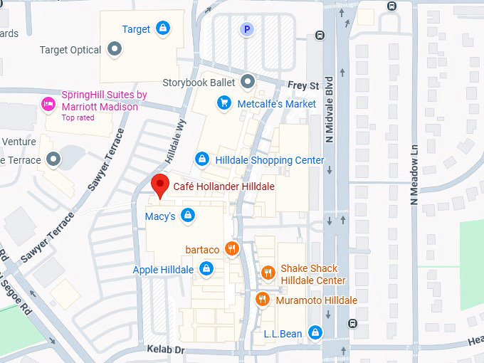 16. caf&eacute; hollander hilldale map