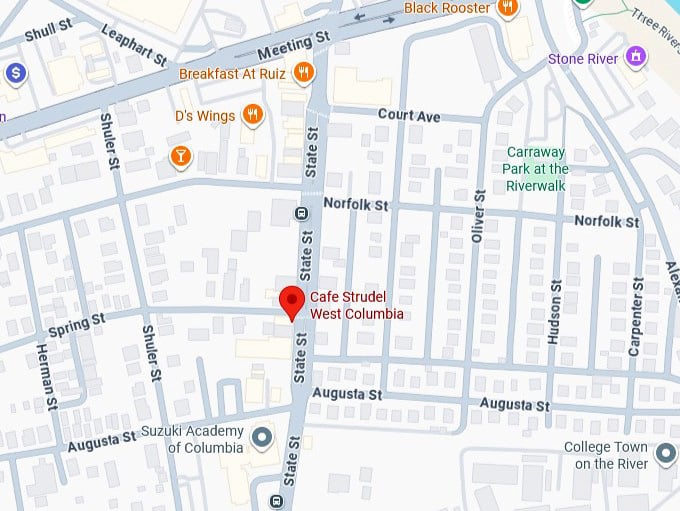 16. cafe strudel west columbia map