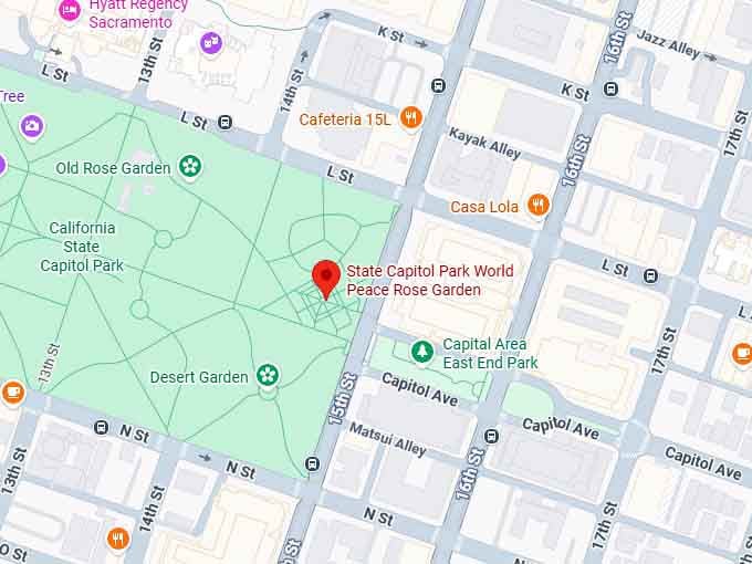16. capitol park rose garden map