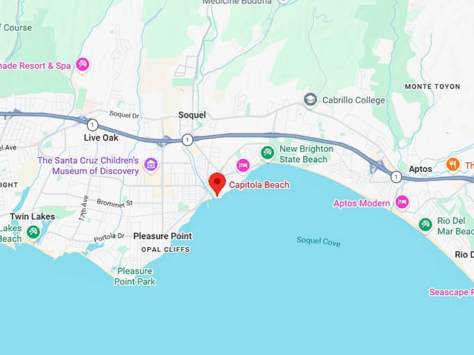 16. capitola beach map