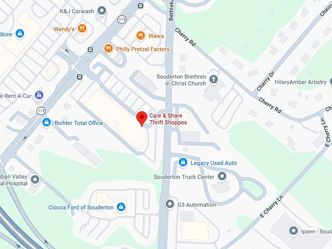 16. care & share thrift shoppes map