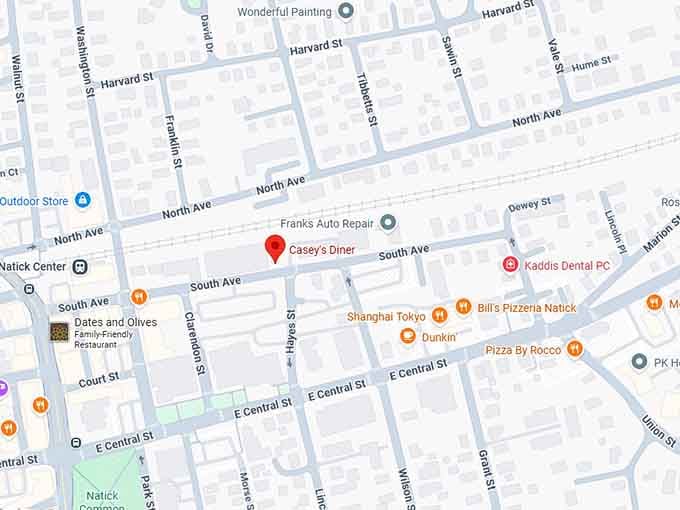 16. casey's diner map