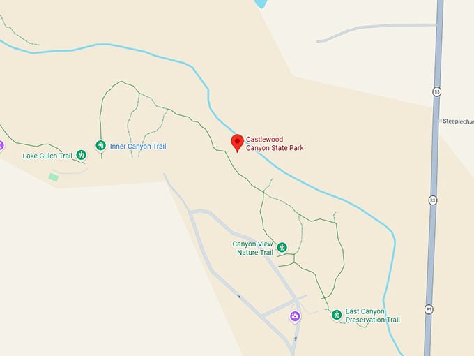 16. castlewood canyon state park map