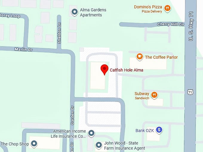 16. catfish hole alma map