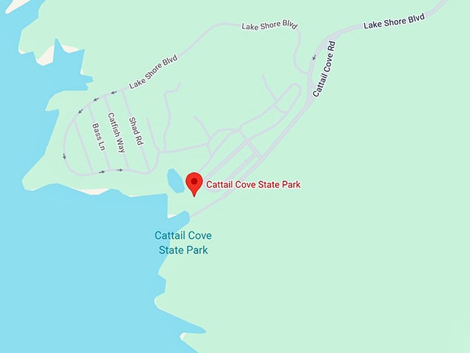 16. cattail cove state park map