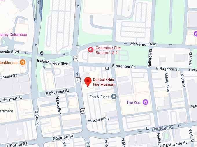 central ohio fire museum, llc map