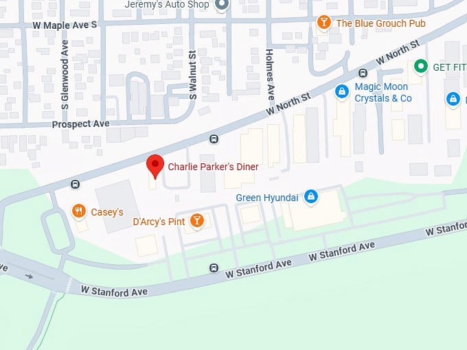 16. charlie parker's diner map