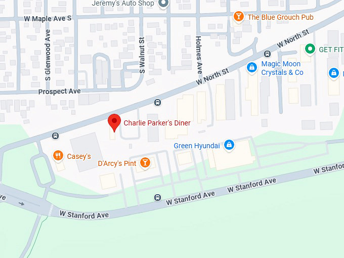 16. charlie parker's diner map