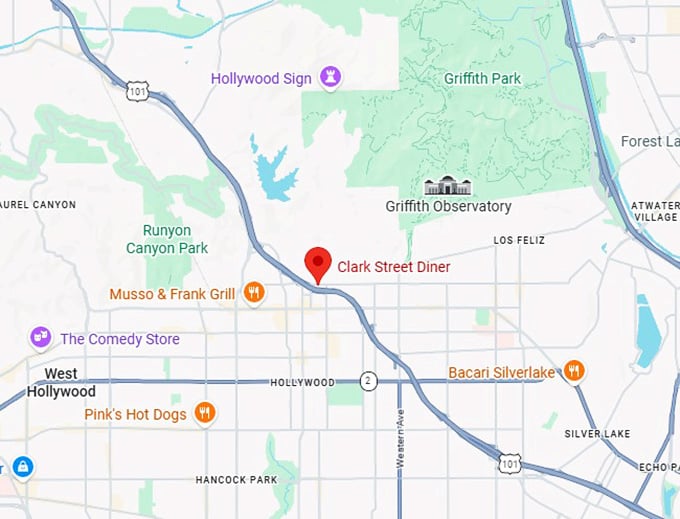 16. clark street diner map