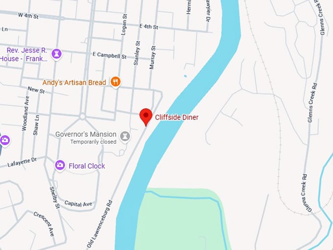 16. cliffside diner map