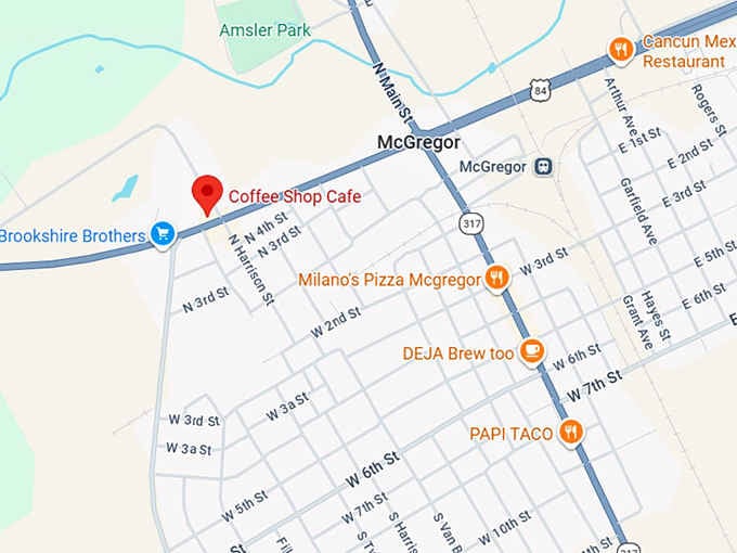 16. coffee shop cafe map