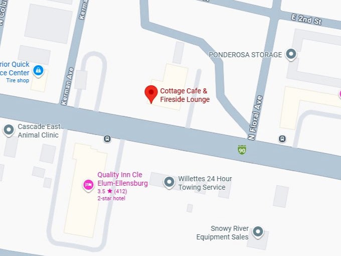 16. cottage cafe & fireside lounge map