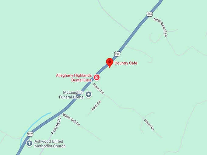 16. country cafe map