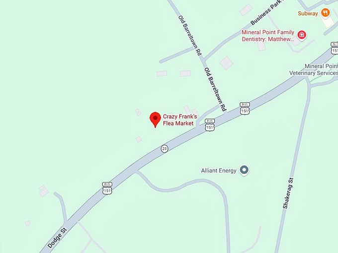 16. crazy frank's flea market map