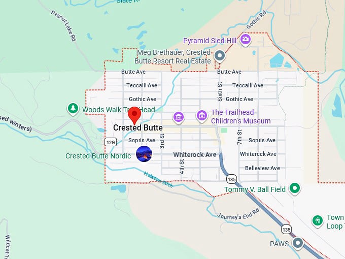 16. crested butte map