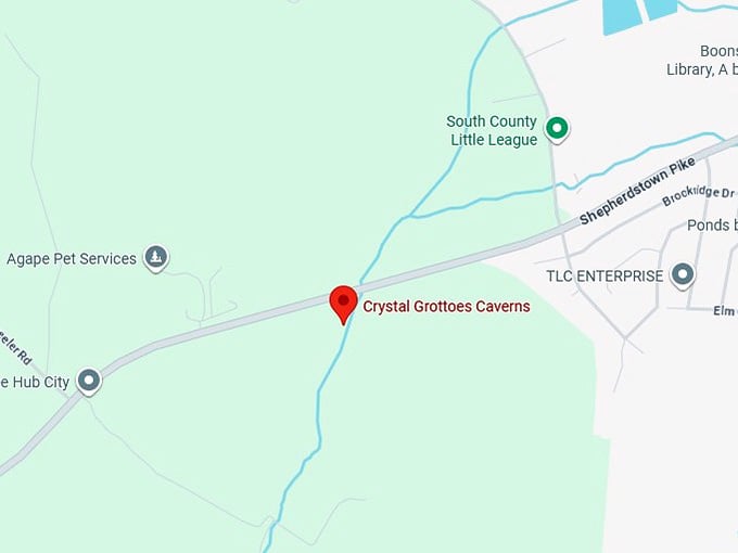 16. crystal grottoes caverns map
