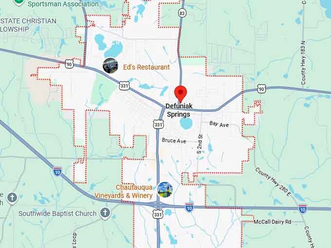 16. defuniak springs map