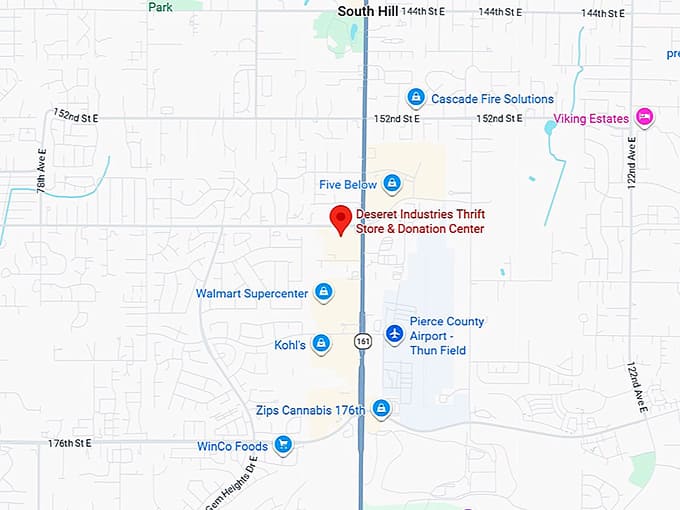 16. deseret industries thrift store & donation center (16014 meridian e suite 1) map
