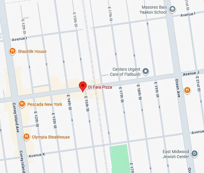 16. di fara pizza map