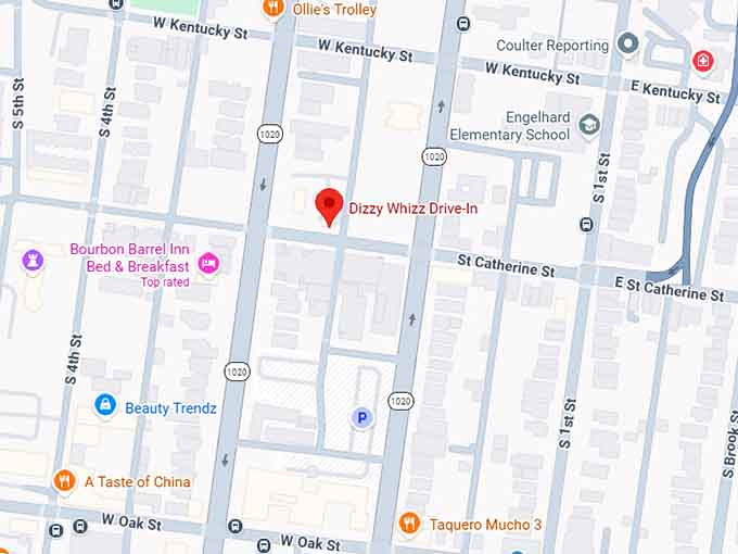 16. dizzy whizz drive in map