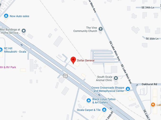 16. dollar general (3751 s pine ave) map