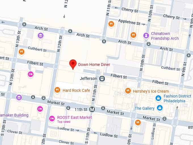 16. down home diner map