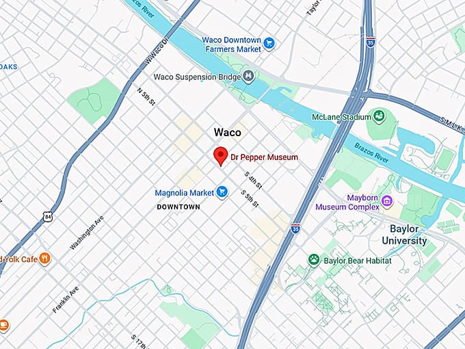 16. dr pepper museum map