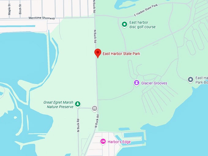 16. east harbor state park map