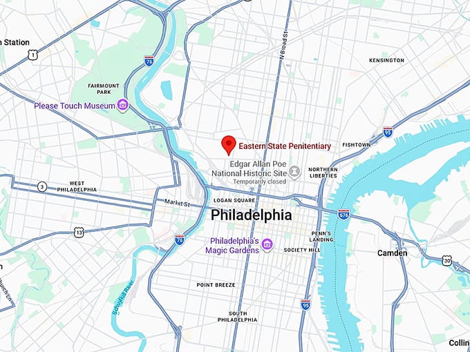 16. eastern state penitentiary map