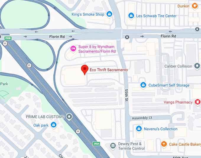 16. eco thrift sacramento map