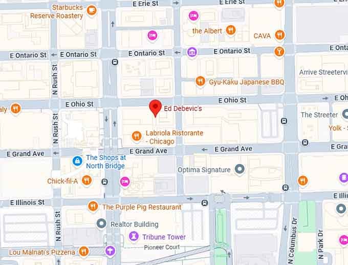 16. ed debevic's map