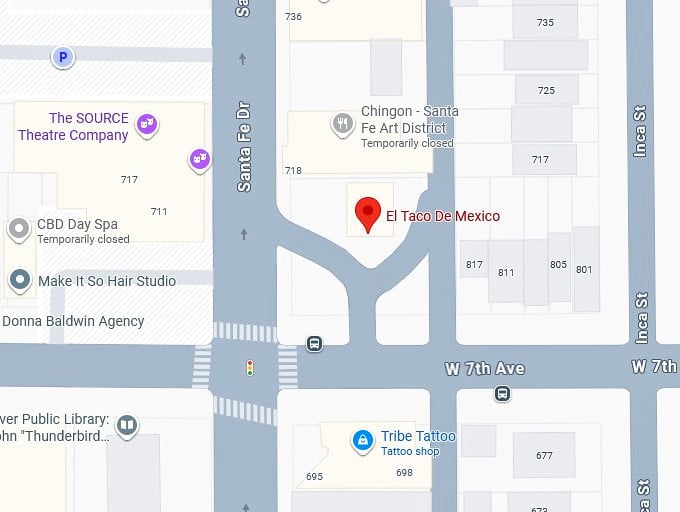 16. el taco de mexico's map