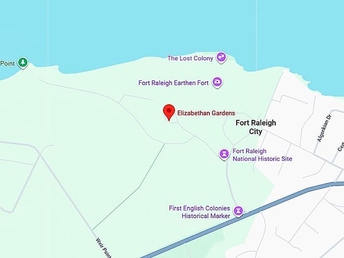 16. elizabethan gardens map