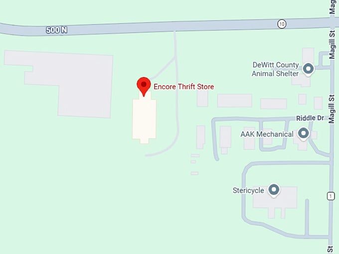 16. encore thrift store map