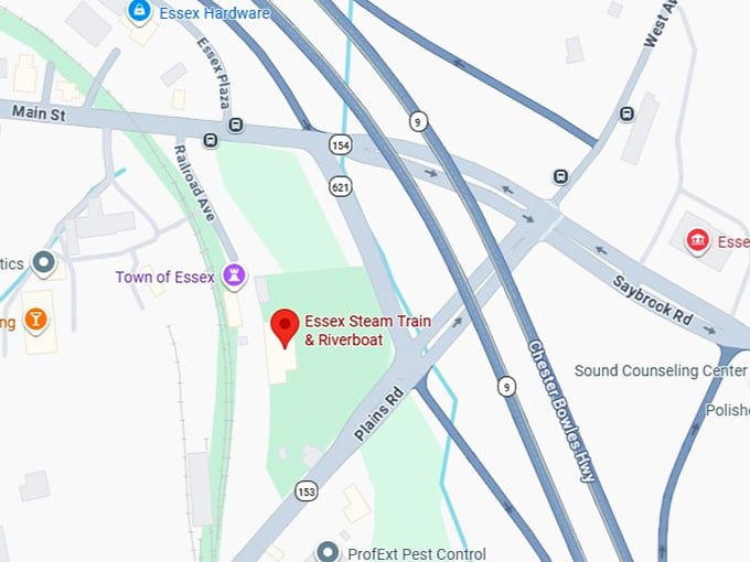 16. essex steam train & riverboat map