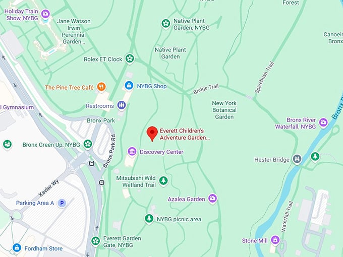 16. everett children's adventure garden map