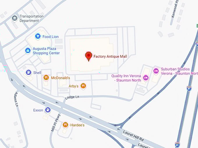 16. factory antique mall map