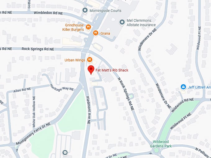 16. fat matt&rsquo;s rib shack map