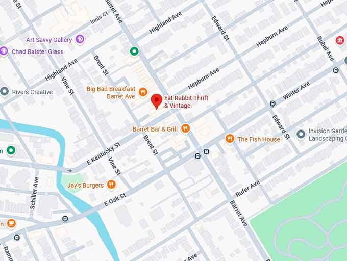 16. fat rabbit thrift & vintage map