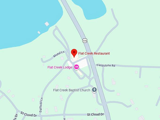 16. flat creek restaurant map