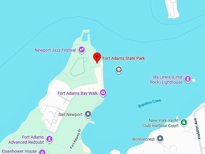 fort adams state park map