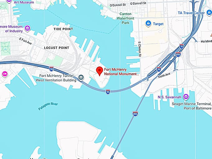 16. fort mchenry map