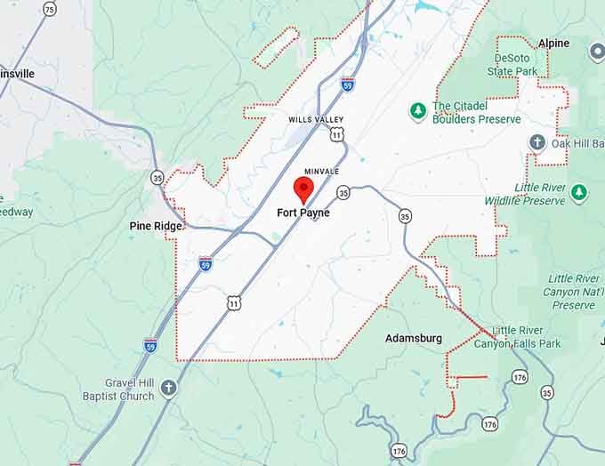 16. fort payne map