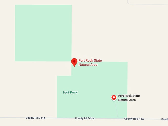 16. fort rock state natural area map