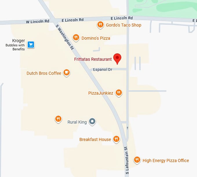 16. frittatas restaurant map